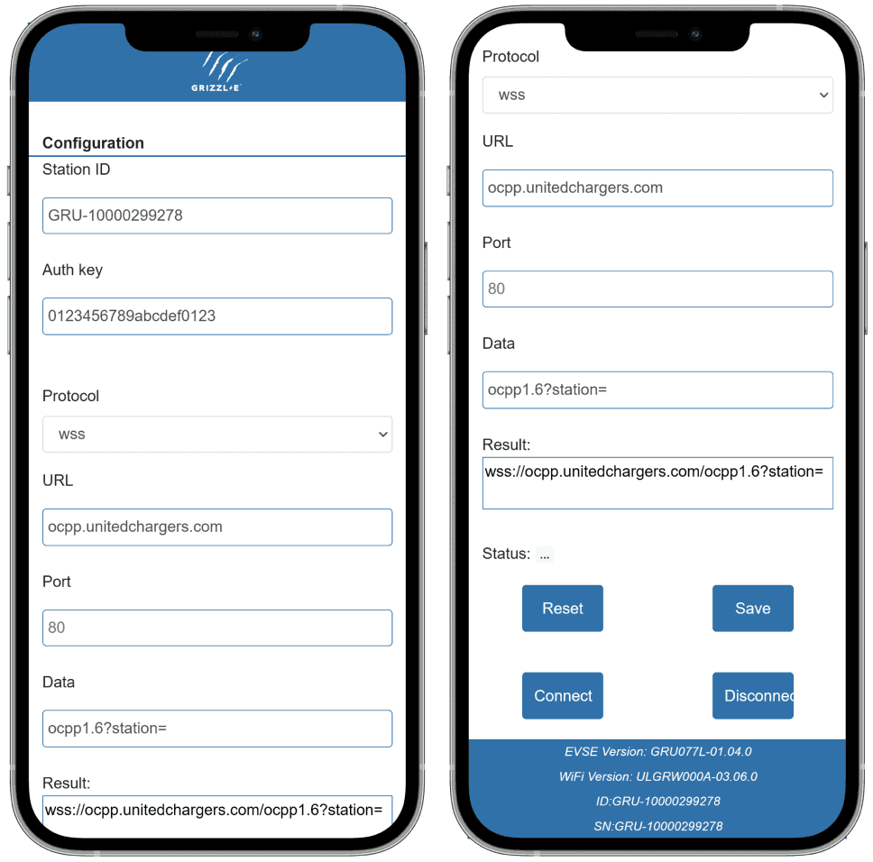 How to connect Grizzl-e to the third-party OCPP backend | UNITED ...